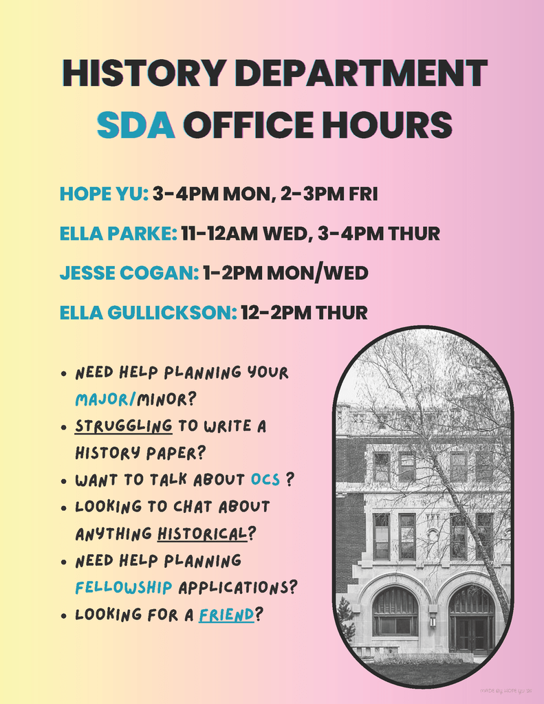 SDA Office Hours – The Historian – Carleton College