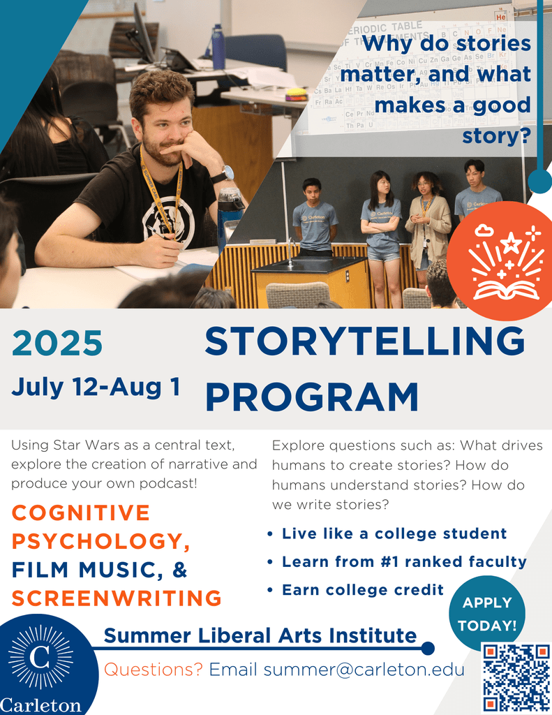 Storytelling – Summer Liberal Arts Institute – Carleton College