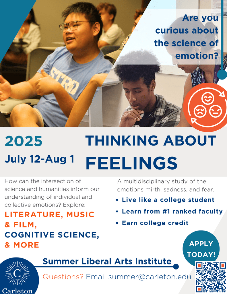 Emotions – Summer Liberal Arts Institute – Carleton College