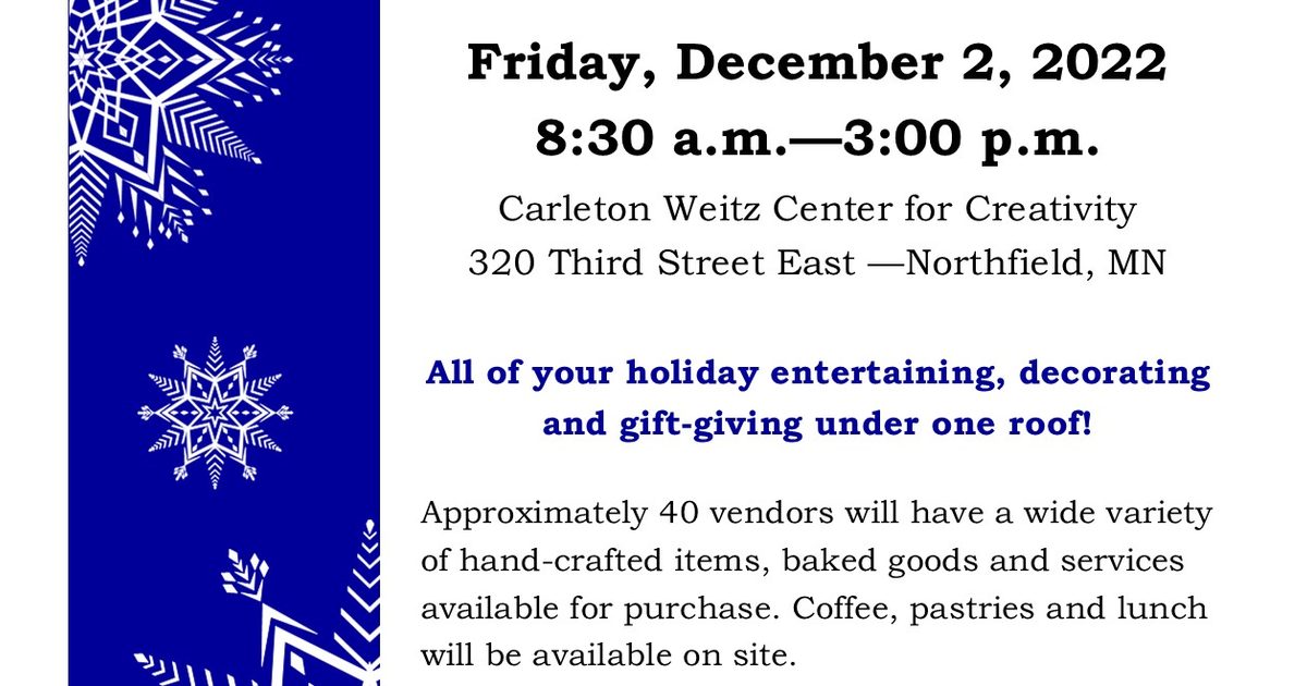 Carleton Annual Craft Fair and Custodial Scholarship Bake Sale ...