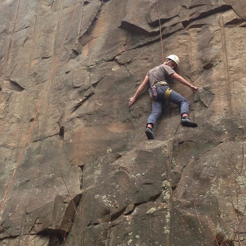 Climbing at Sandstone, Robinson Park – CANOE – Carleton College