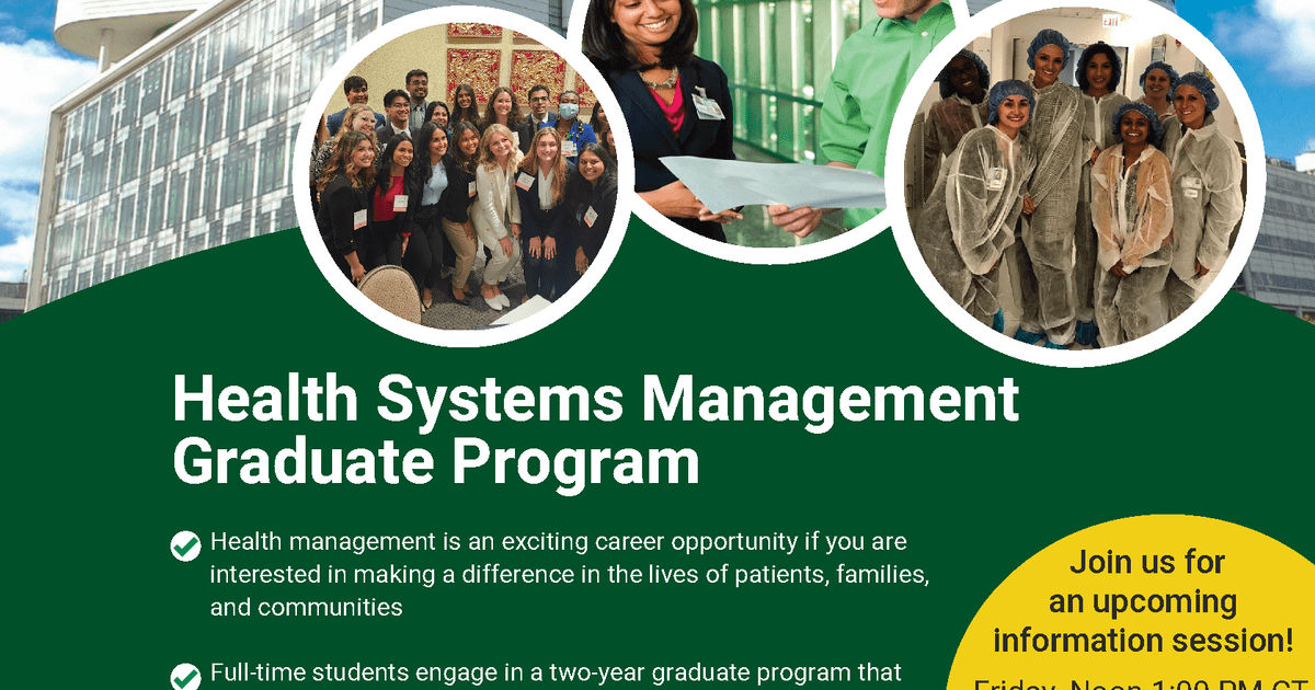 Rush University Health Systems Management graduate school information ...