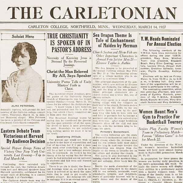 A Brief History of the Carletonian – Voice – Carleton College