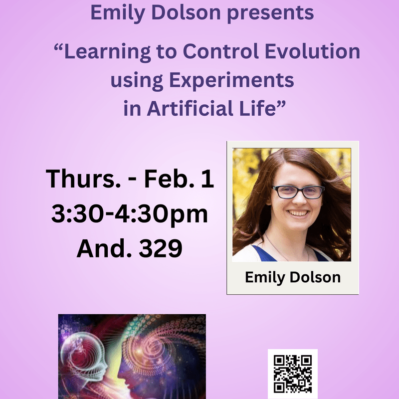 CS Tea: Emily Dolson presents “Learning to Control Evolution using ...