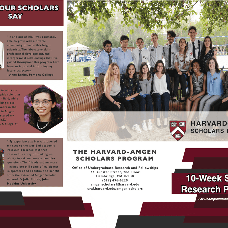 Harvard-Amgen Scholars Program – The Weekly Beaker – Carleton College